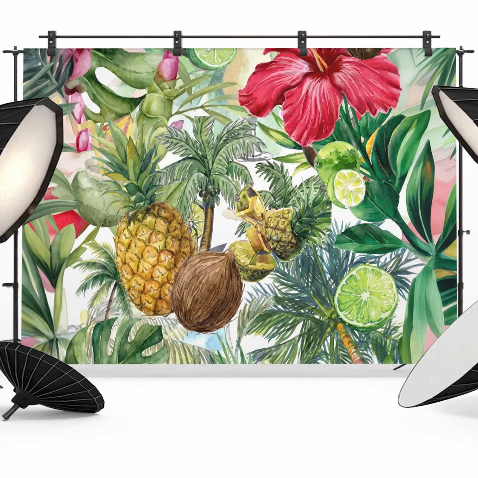 Summer Beach Photography Backdrop 8x6FT, Realistic Pineapple Green ...