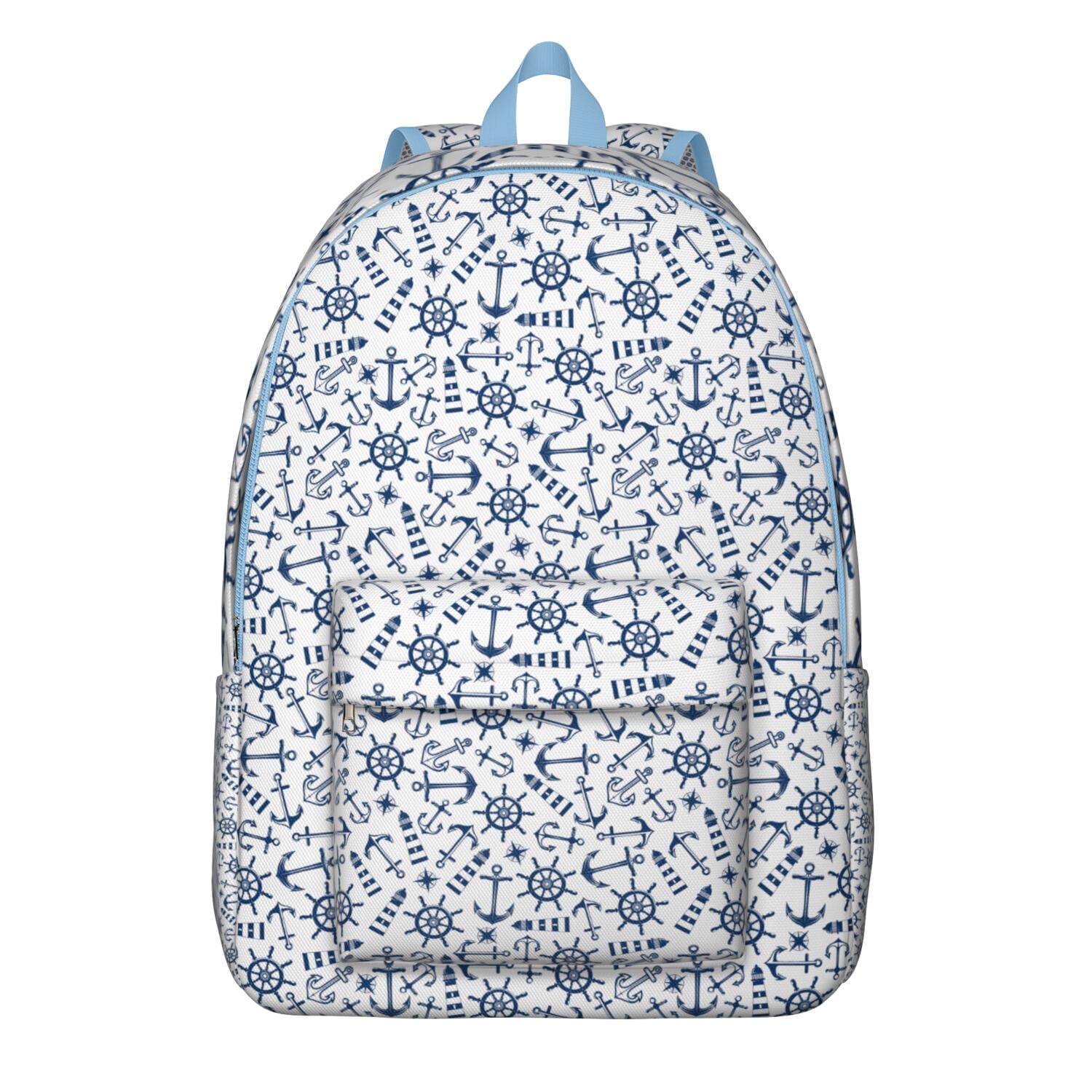 Summer Beach Sailor Backpack with Marine Vessel, Tide & Seashell Design ...