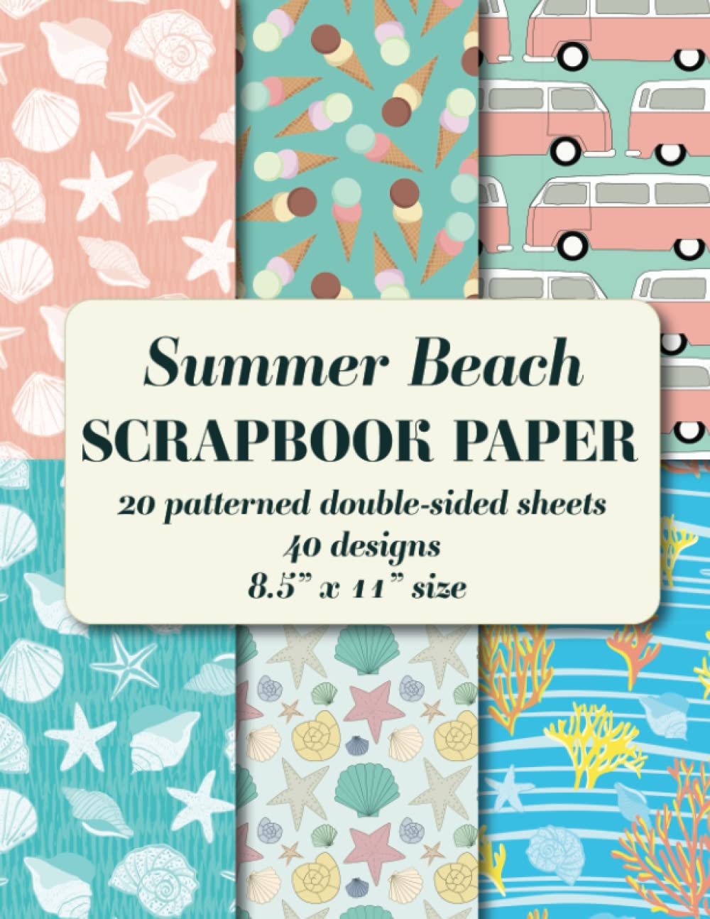 Summer Beach Scrapbook Paper: STF9 20 patterned double sided sheets. 8. ...