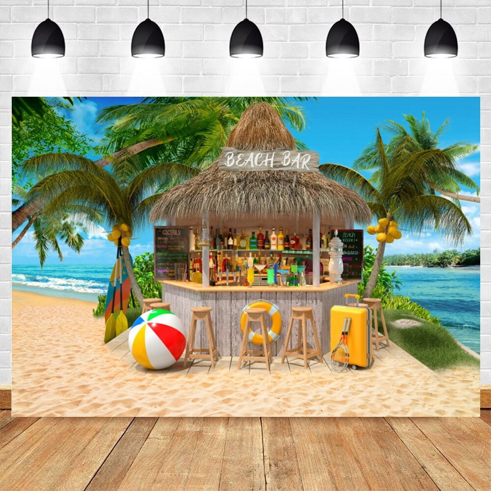 Summer Beach Sea Ocean Flamingo Photography Backdrops Sky Seaside ...