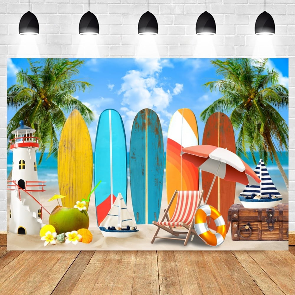 Summer Beach Sea Ocean Flamingo Photography Backdrops Sky Seaside ...