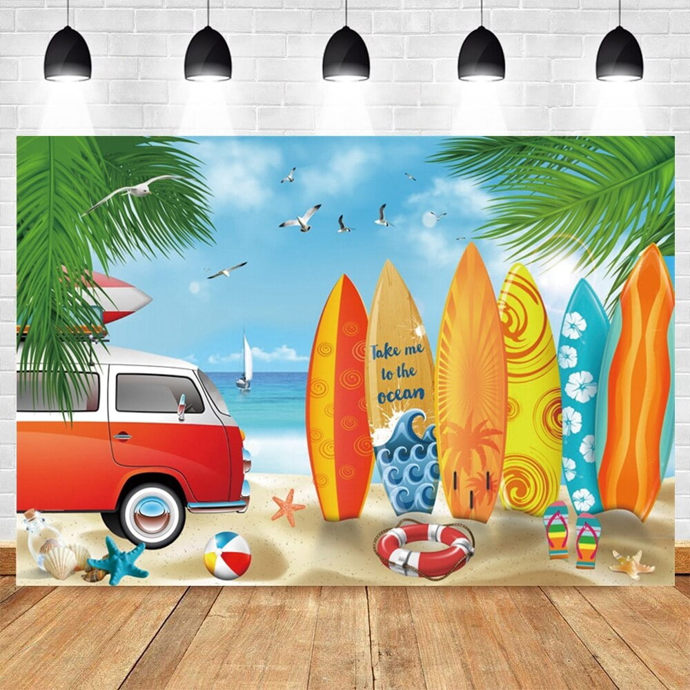 Summer Beach Sea Ocean Flamingo Photography Backdrops Sky Seaside ...