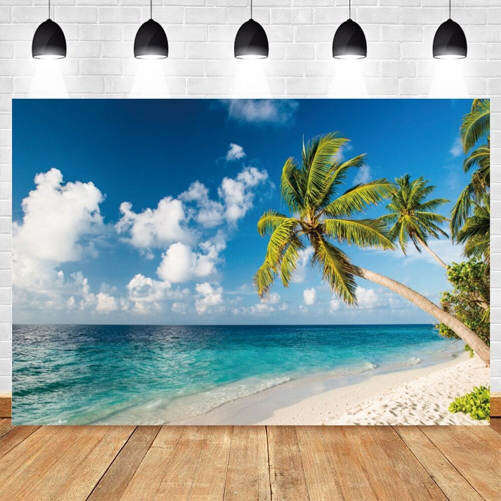 Summer Beach Sea Ocean Flamingo Photography Backdrops Sky Seaside ...