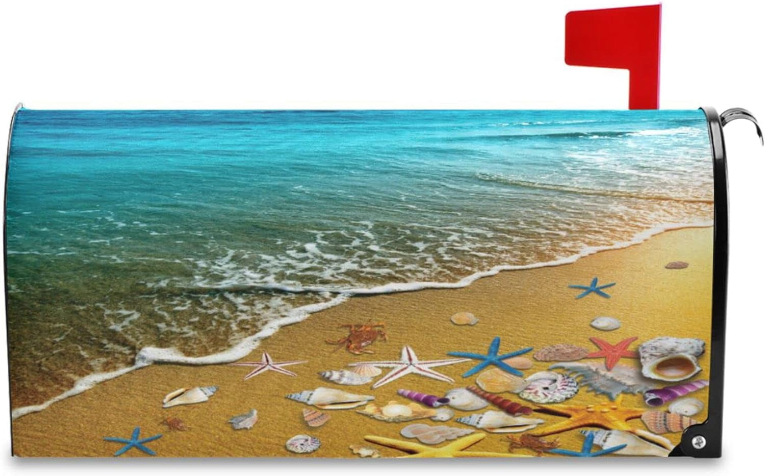 Summer Beach Sea Shell Mailbox Cover Mailbox Covers Magnetic Large ...