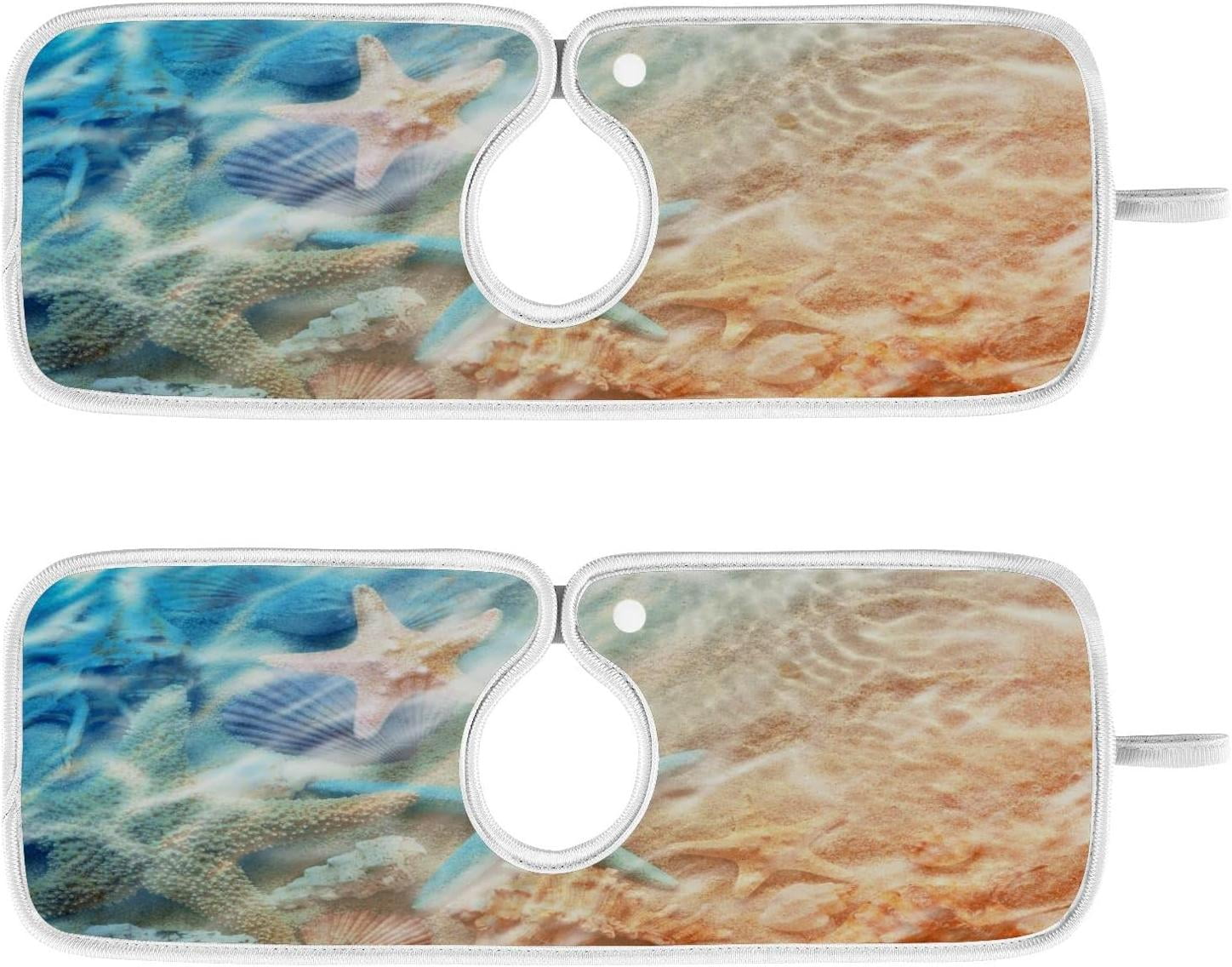 Summer Beach Sea Water Sink Splash Guard for Faucet 2 Packs Faucet ...