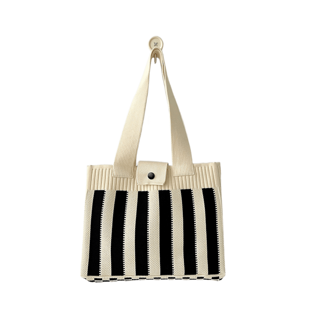 Summer Beach Stripe Knitted Shoulder Bag Handheld Small Bag for Women ...
