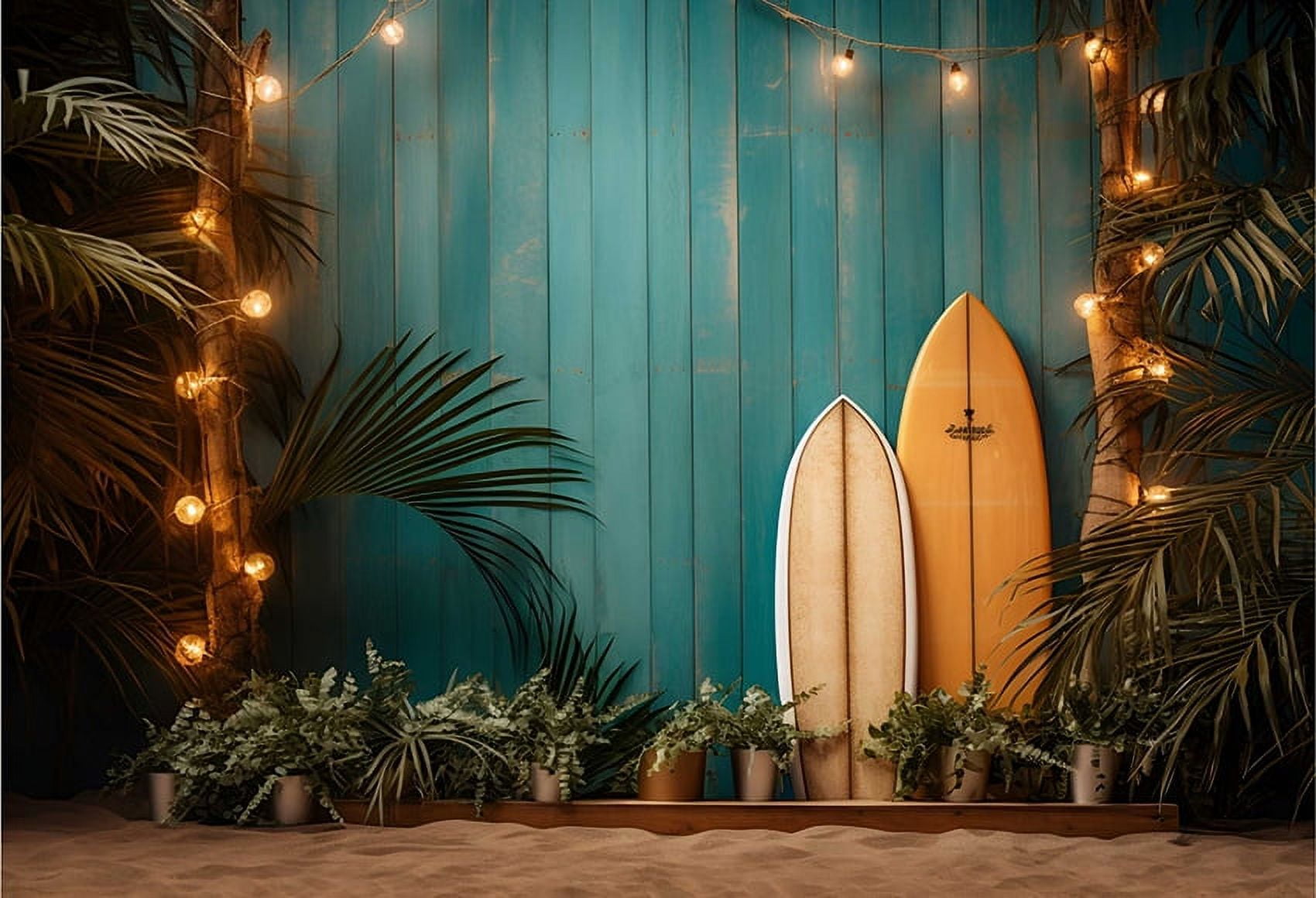 Summer Beach Surfboard Surf Kids Birthday Party Cake Smash Portrait r ...