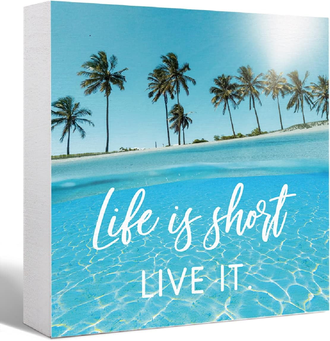 Summer Beach Theme Wood Box Sign Sandy Toes Salty Kisses Starfish ...