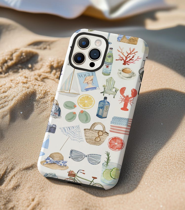 Summer Beach Vacation Coastal Seaside Travel Tropical Ocean Phone Case ...