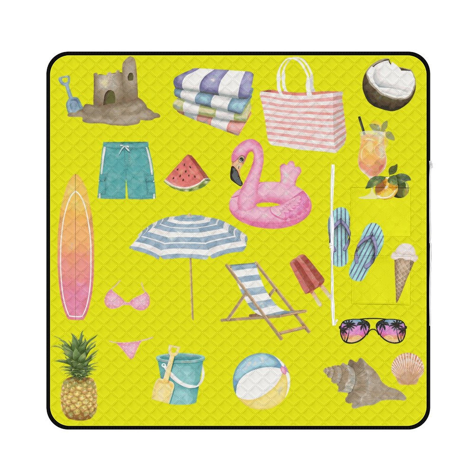 Summer, Beach, Vacation Waterproof Beach Mat Folding Mattress Portable ...