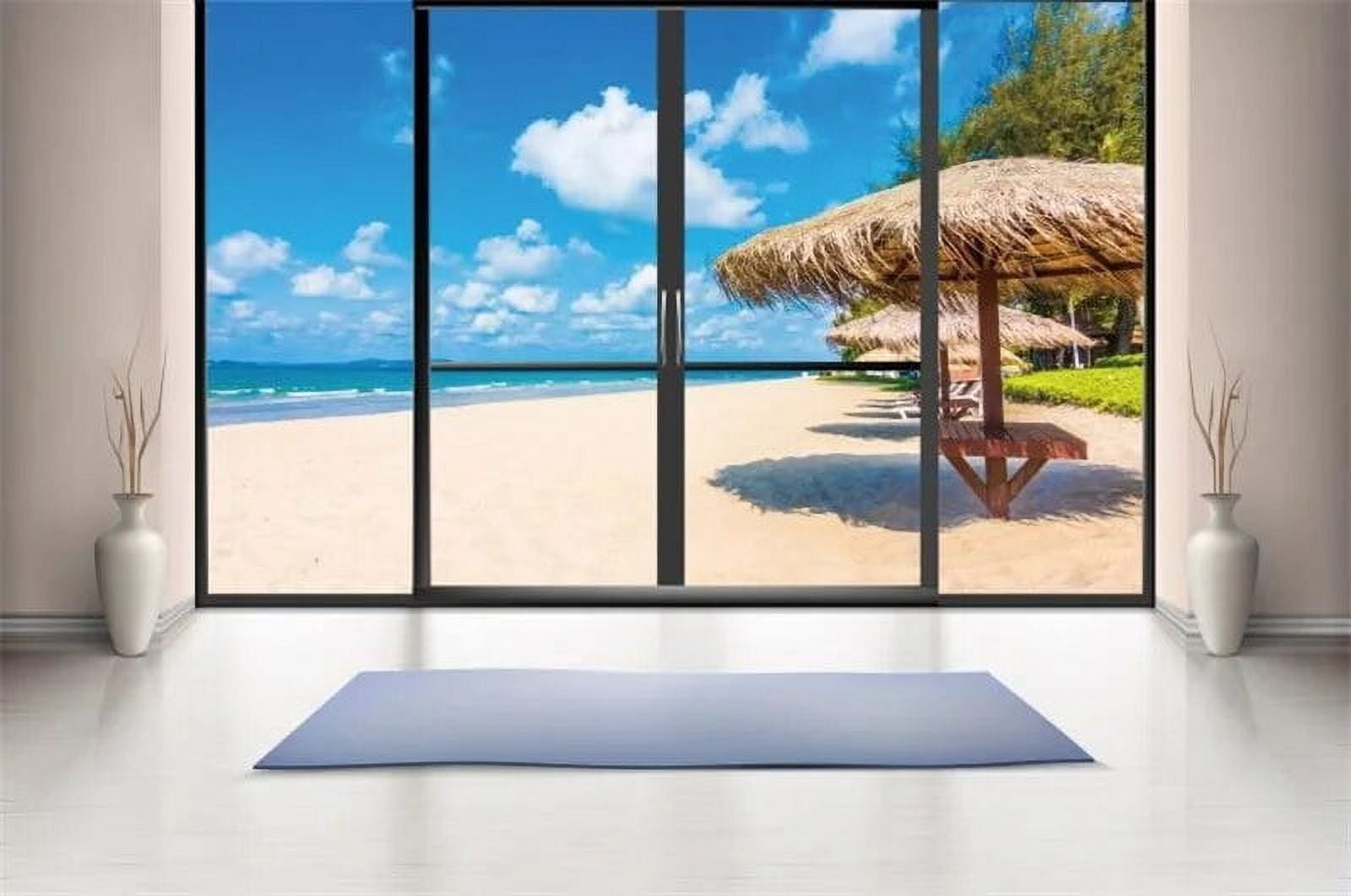 Summer Beach Window Background Hawaiian Tropical Ocean Island Palm ...