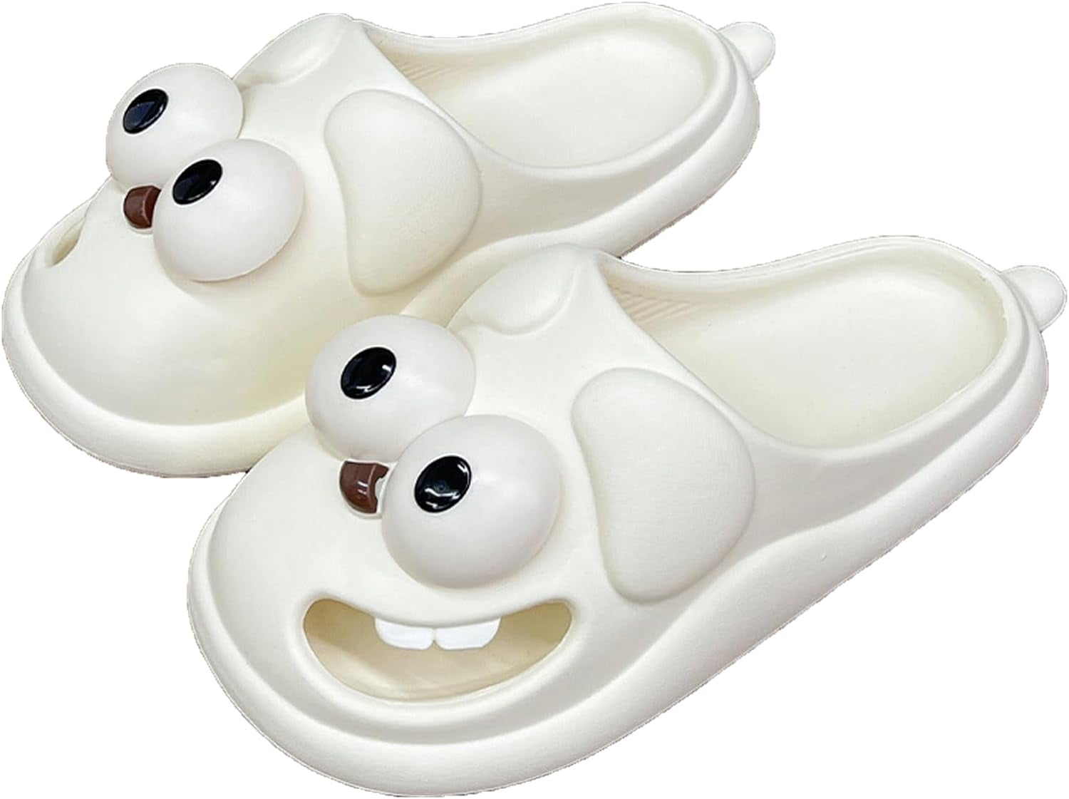 Summer Big Eye Dog Slippers, Unisex Cute Cartoon Comfy Slippers, Indoor ...