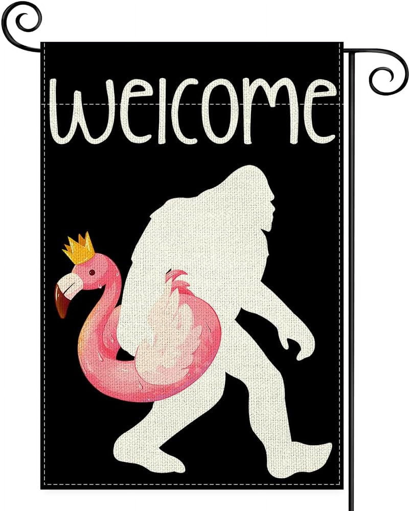 Summer Bigfoot Sasquatch Garden Flag Double Sided, Best Choice Bigf-oot ...