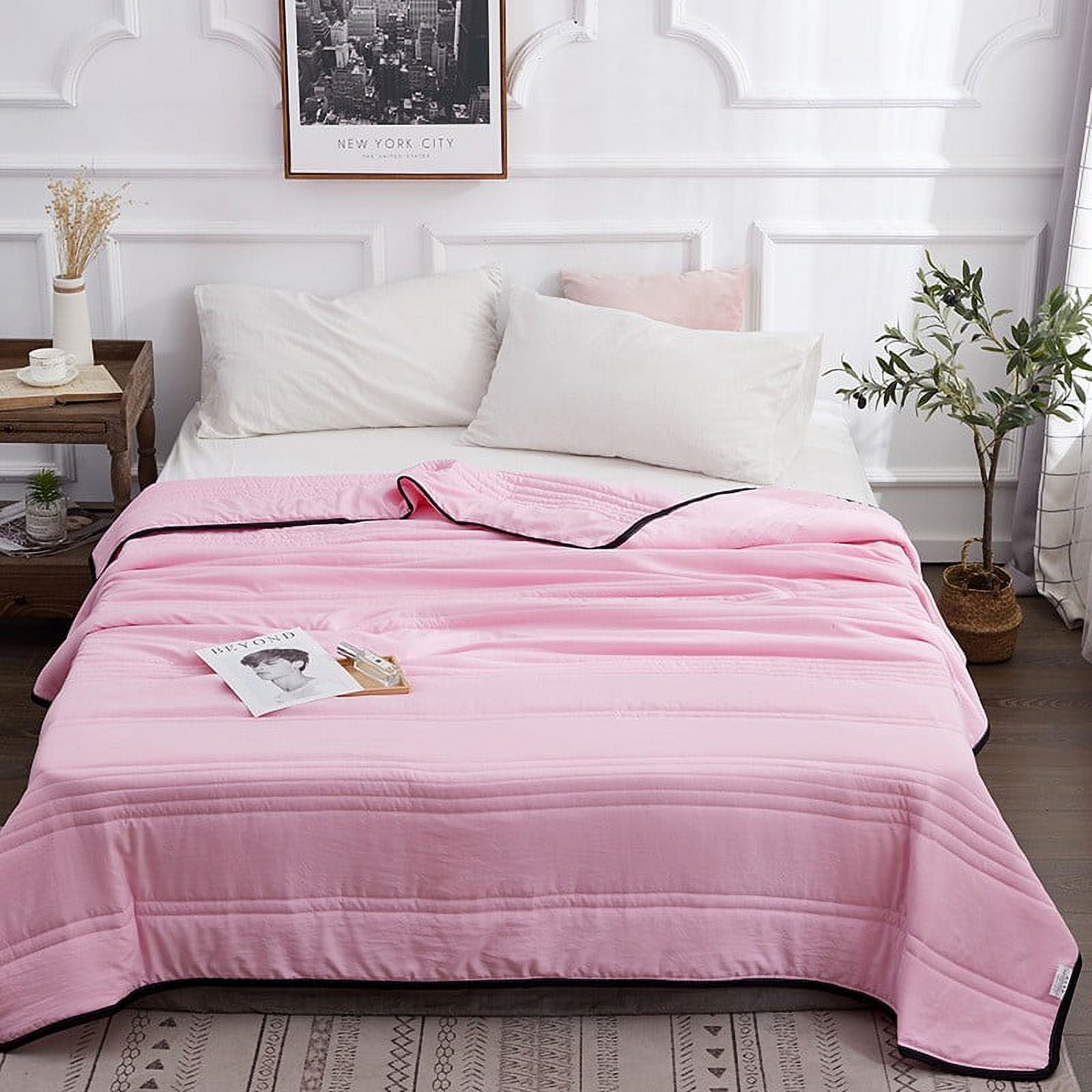 Summer Blanket Cool Feeling Ice Silk, Color D A, Skin Friendly Plain ...