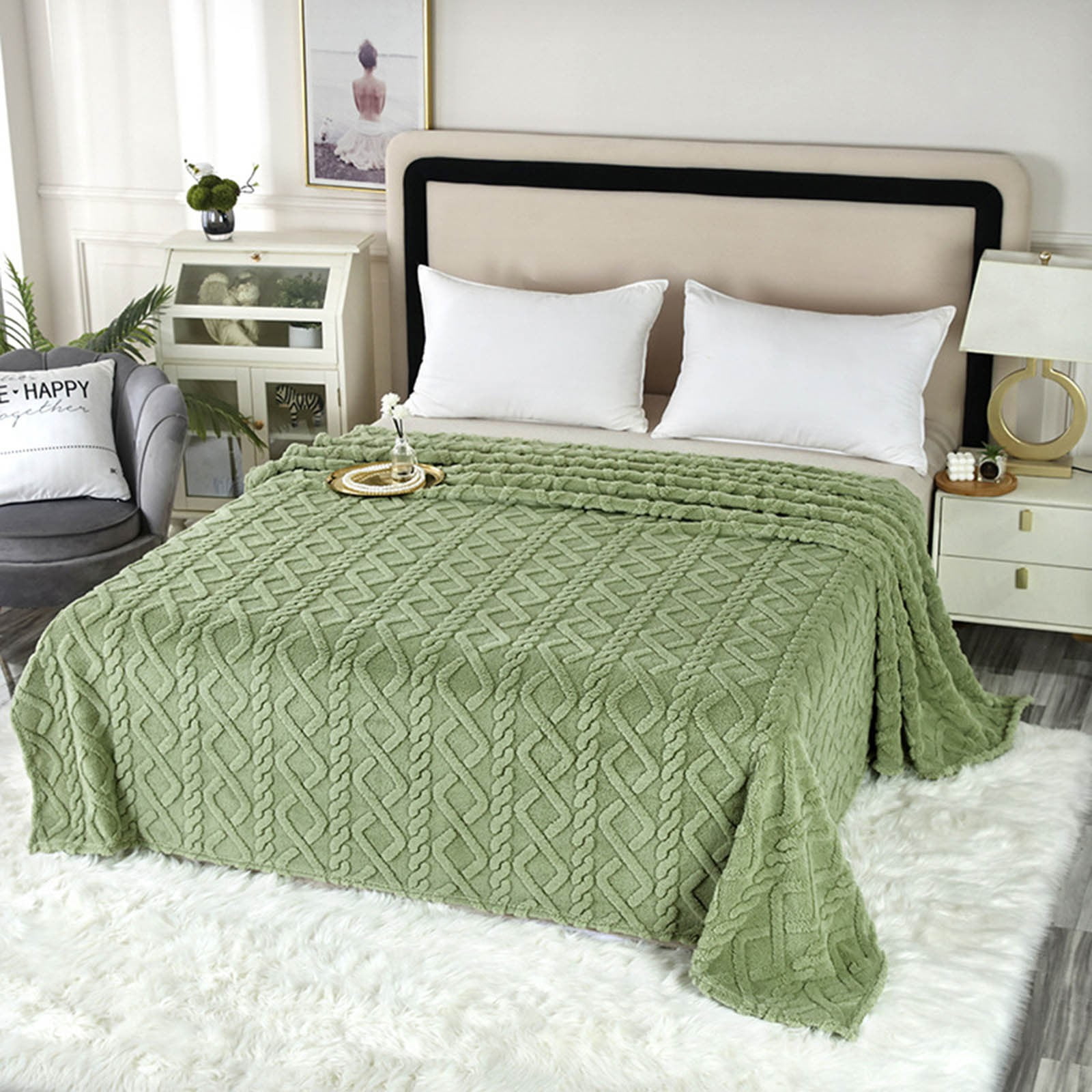 SZBAOAN Lightweight Cooling Blanket, Double-Sided Flannel Taffeta, 9 Colors, Summer Bedding ...