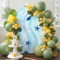 Summer Blue Ocean Arch Backdrop Cover, 4FT, Dreamy Nautical Watercolor ...