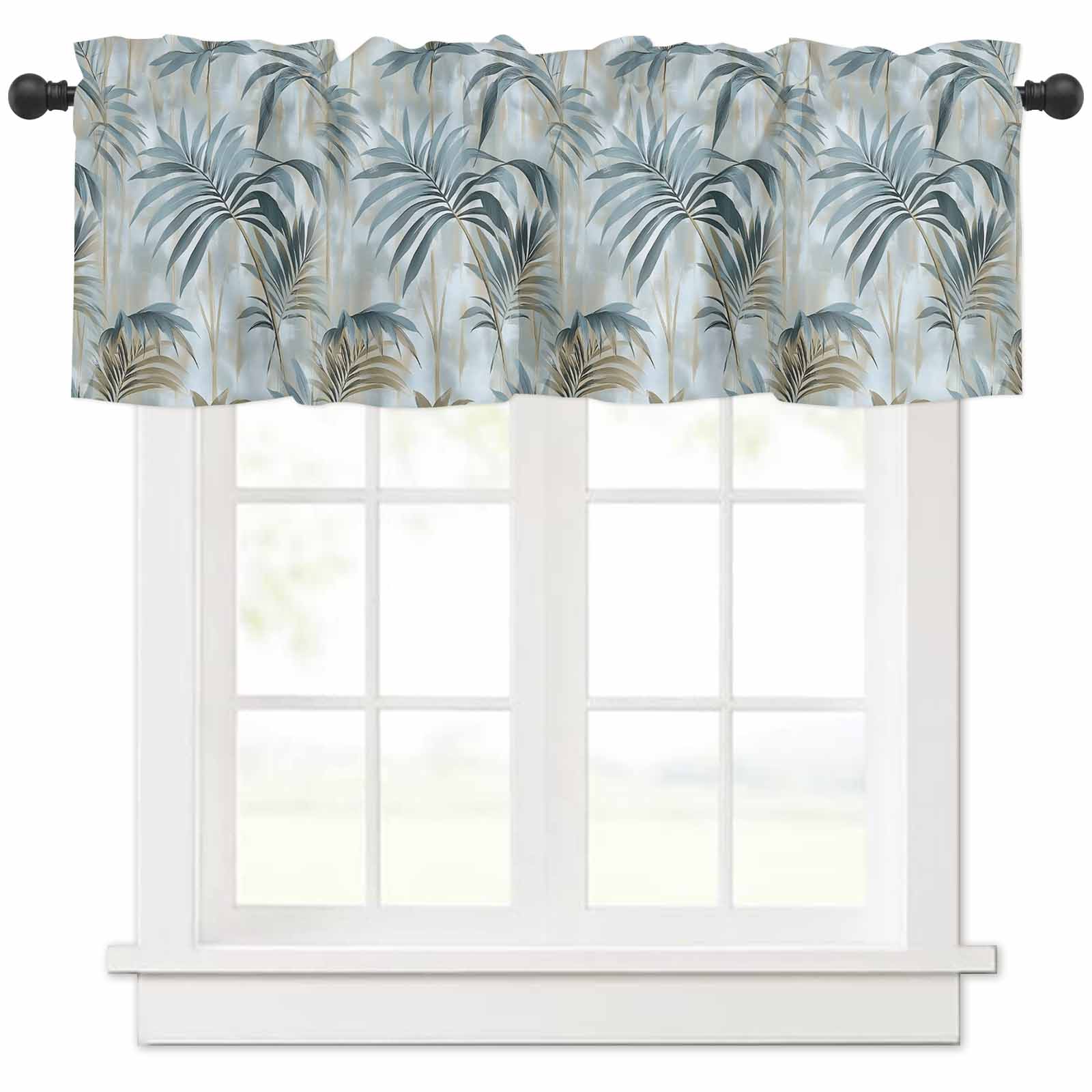 Summer Botanical Valances for Windows Farmhouse Kitchen Curtains ...
