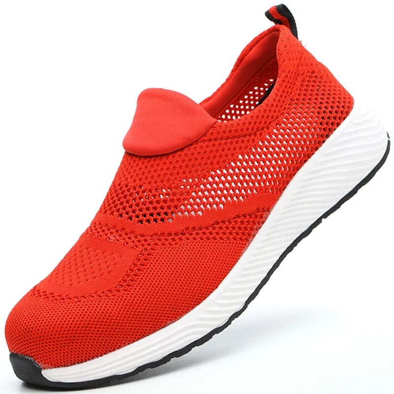 Summer Breathable Work Safety Shoes Men Women Work Sneakers Light Steel ...