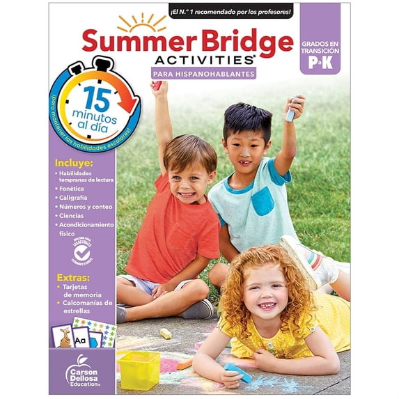 Summer Bridge Activities Spanish, Grade PreK-K | Bundle of 10 Each ...
