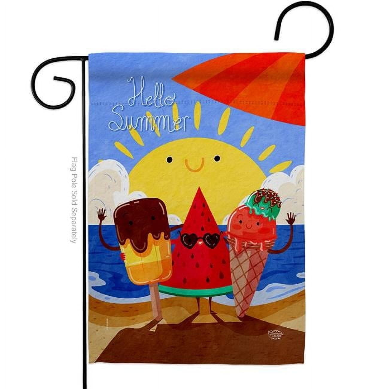Summer Buddy Summertime Fun & Sun 13 x 18.5 in. Double-Sided Decorative ...