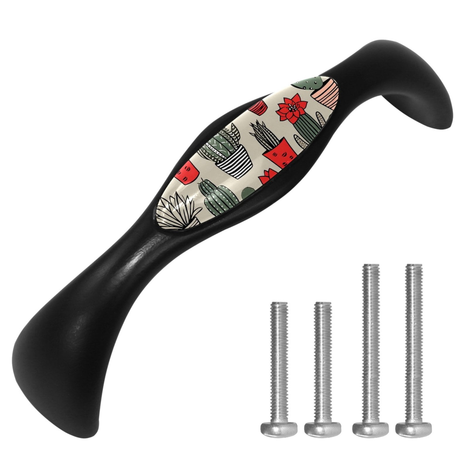 Summer Cactus Plants Kitchen Cabinet Pull Knobs Drawer Hardware Handles ...