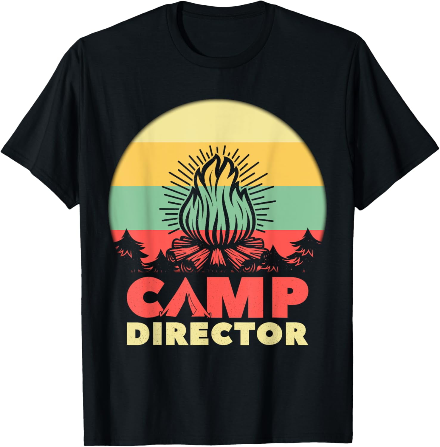 Summer Camp Director Counselor Camper Vintage Camp Staff T-Shirt ...