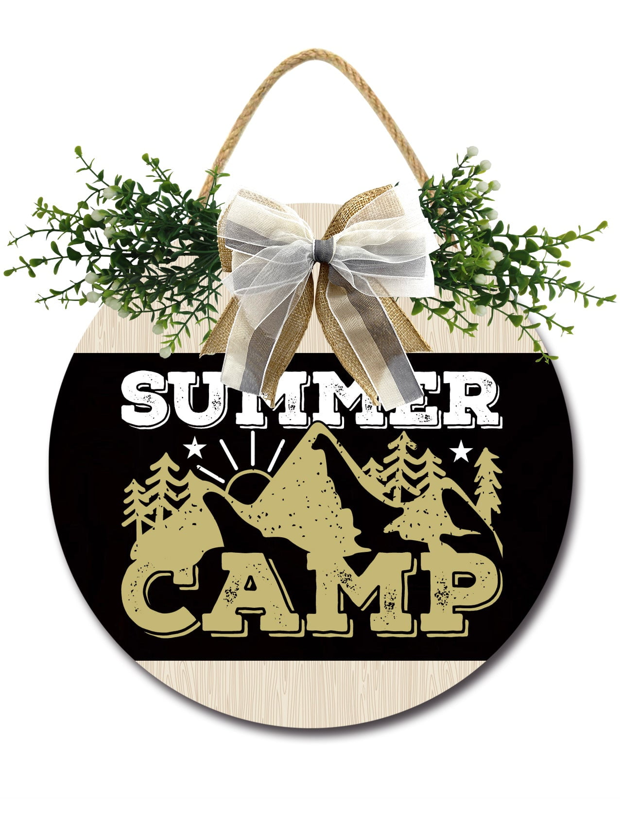 Summer Camp Sign Farmhouse Wood Sign Front Porch Decor Rustic Wooden ...