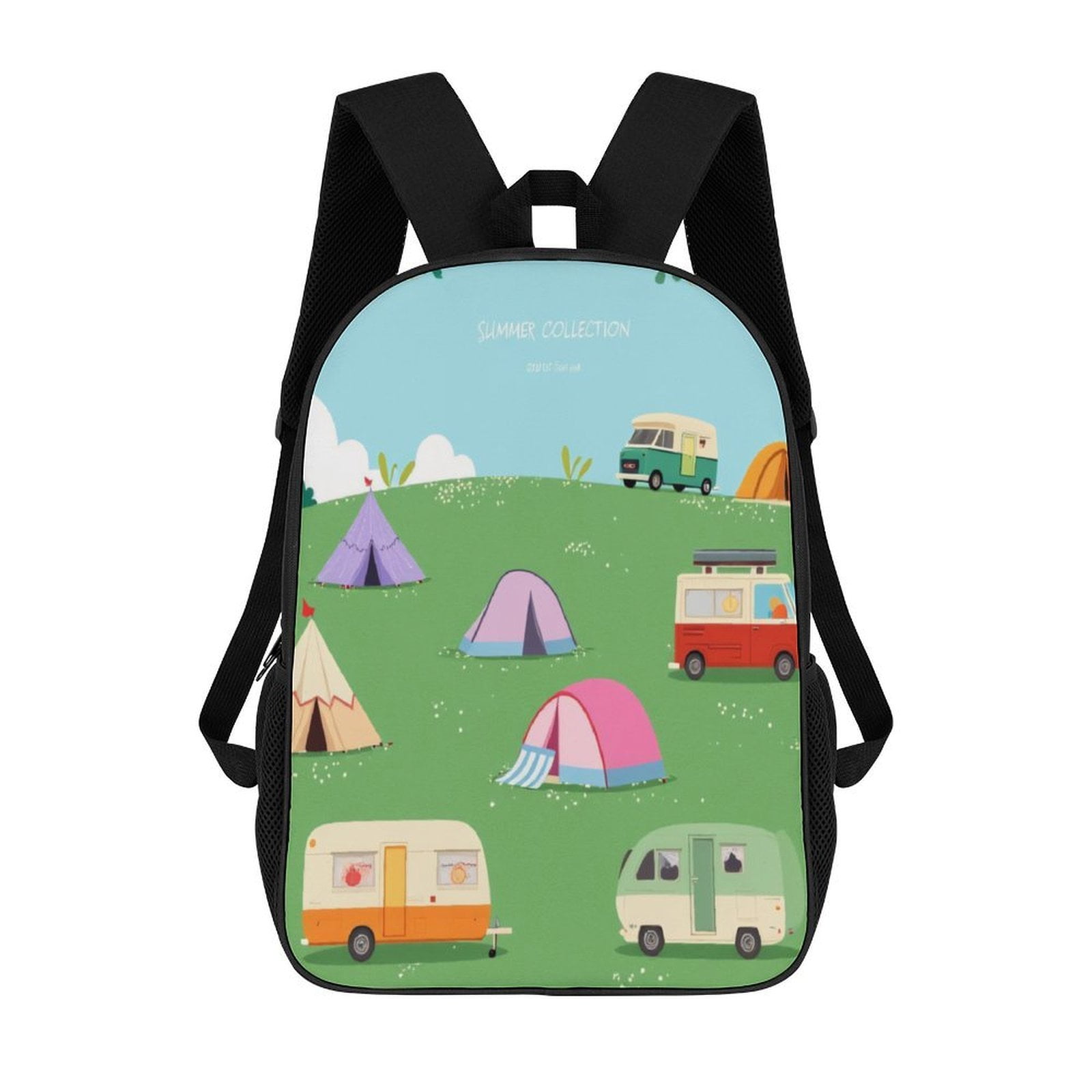 Summer Camping Scene Print 3D Print 17in adolescent Backpack knapsack ...