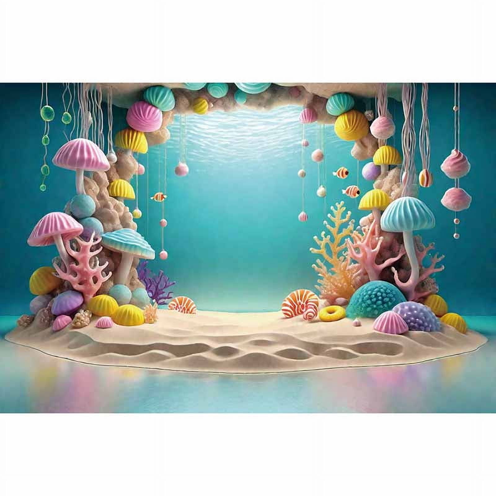 Summer Candy One Birthday Year Backdrop Baby Underwater Candyland ...