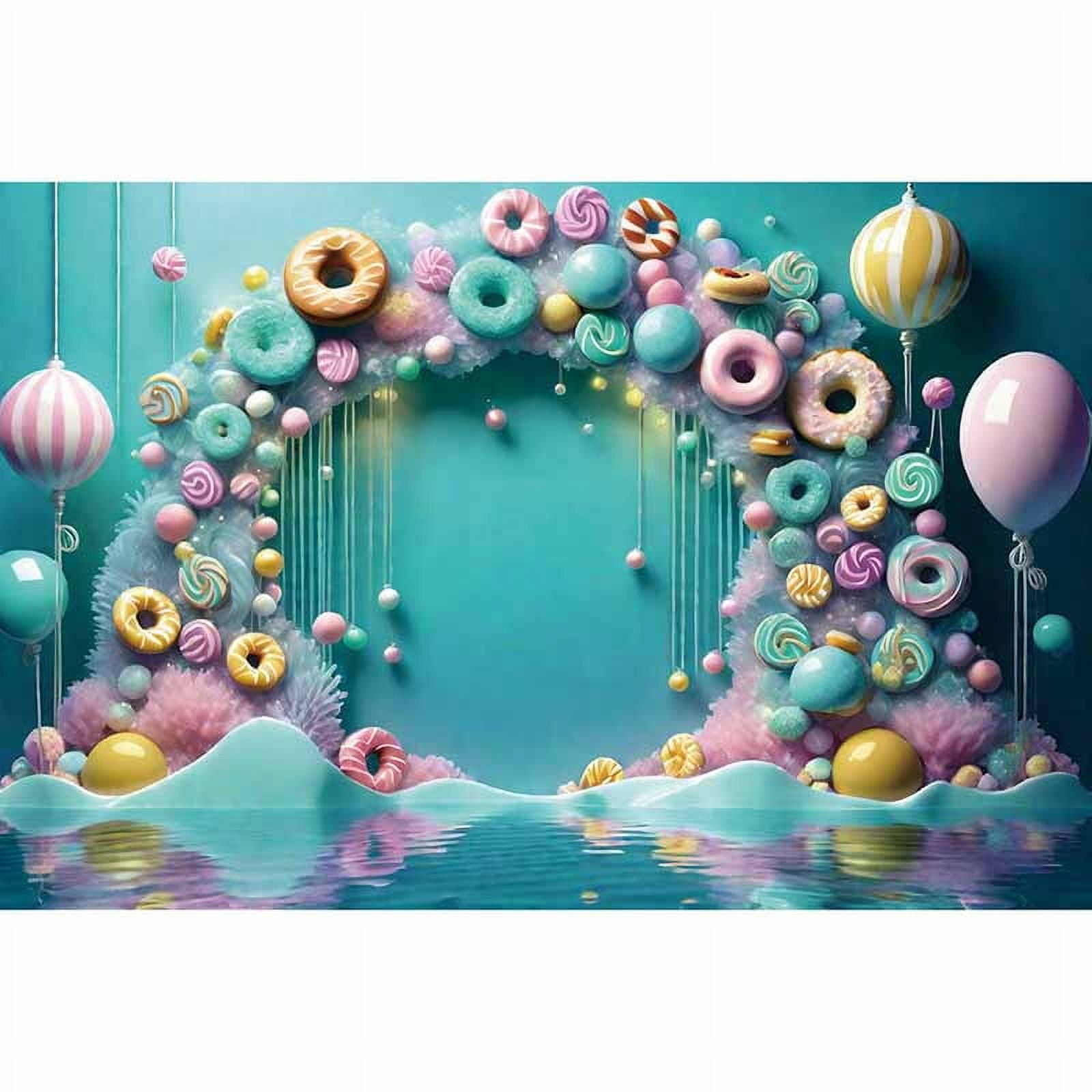 Summer Candy One Birthday Year Backdrop Baby Underwater Candyland ...