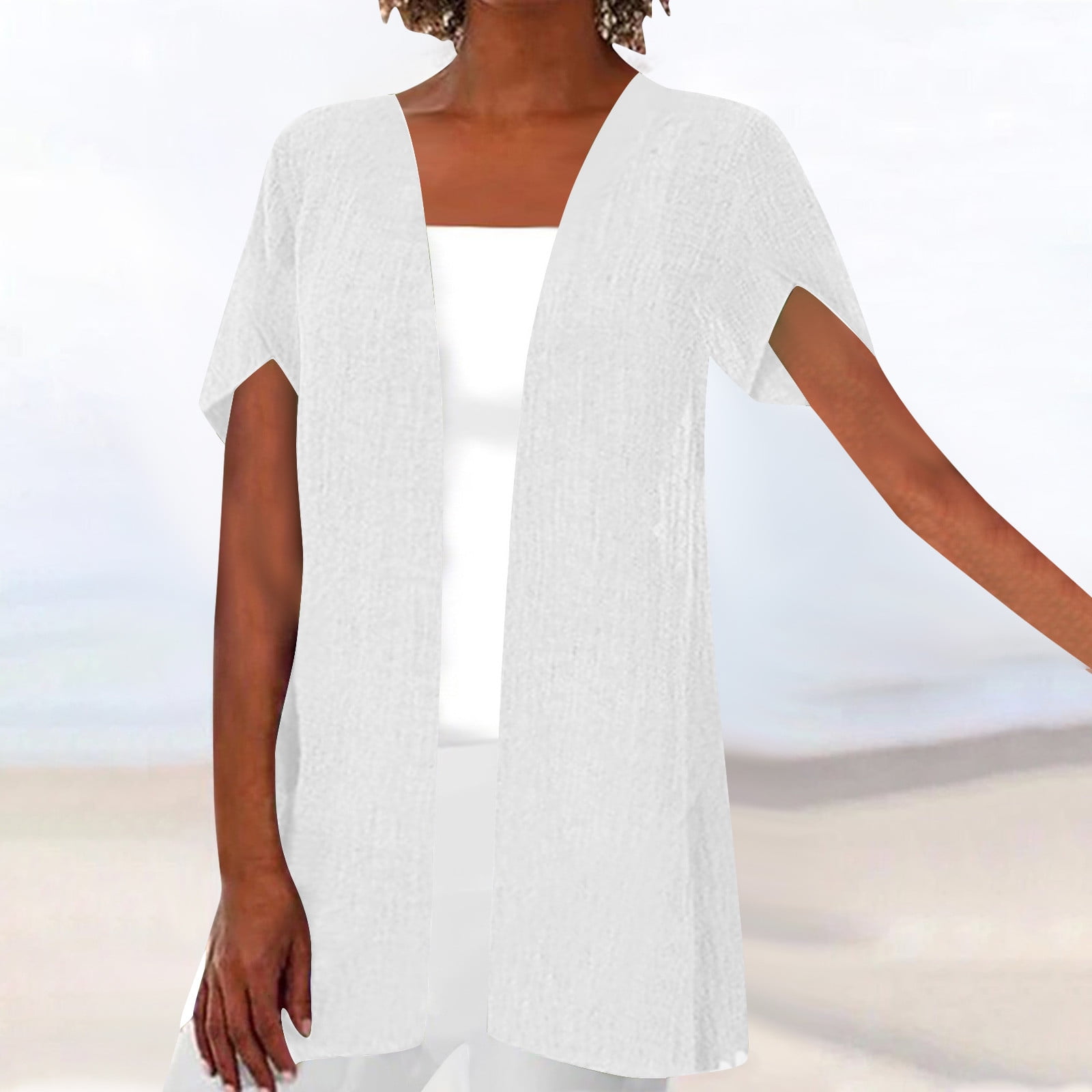 Summer Cardigans for Women Lightweight Open Front Short Sleeve Cardigan ...