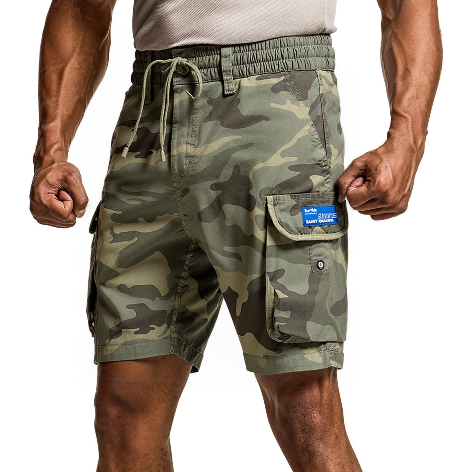 Summer Cargo Shorts for Men Bermuda Shorts Camouflage Camo Work Shorts ...