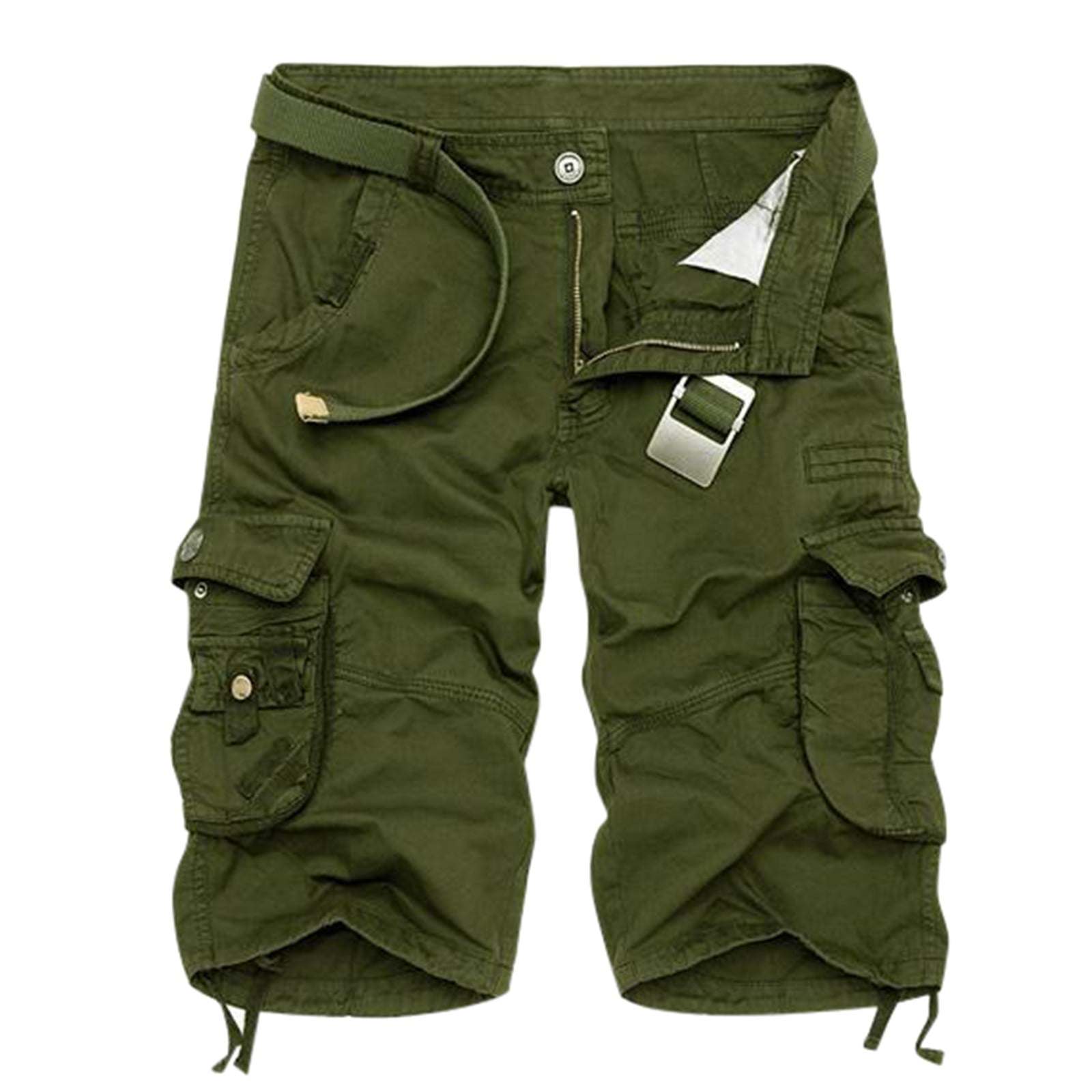 Summer Cargo Shorts for Men Green Mens Fashion Sports Cotton Multi ...
