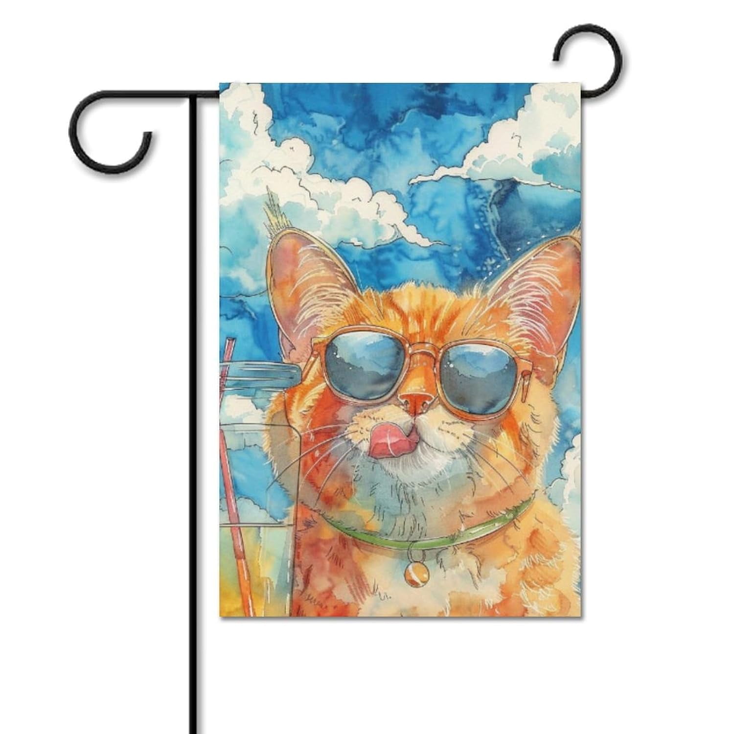 Summer Cat Garden Flags Flag Yard Outdoor Flag for Home Party Porch ...