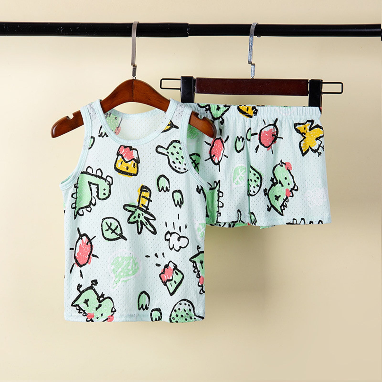 Summer Children Clothing Sets Cartoon Toddler Girls Clothing Sets Vest ...