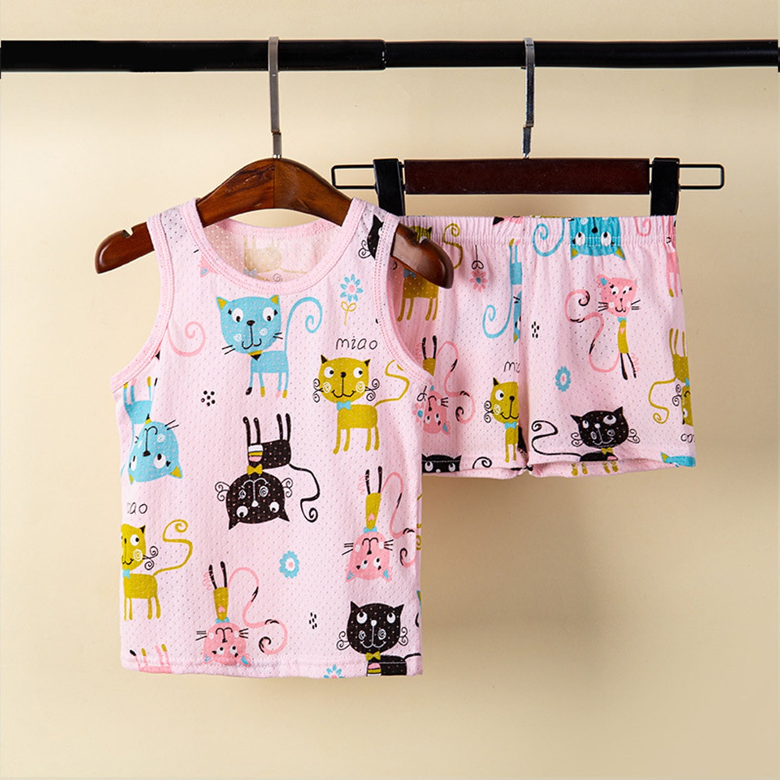 Summer Children Clothing Sets Cartoon Toddler Girls Clothing Sets Vest ...