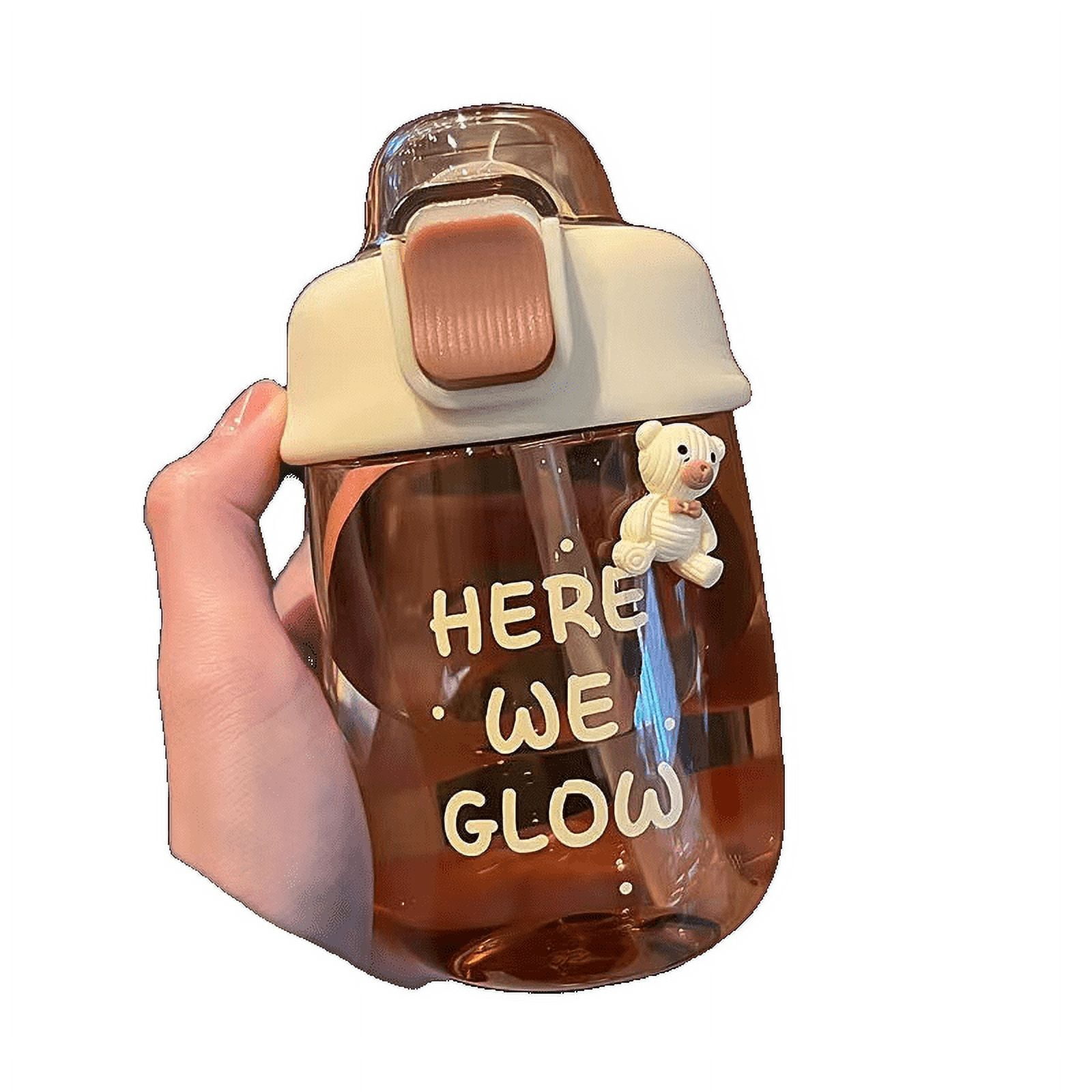 Summer Children'S Straw Cup, High-Looking Cup, Cute Girly Plastic Design, Niche, Latte Coffee ...