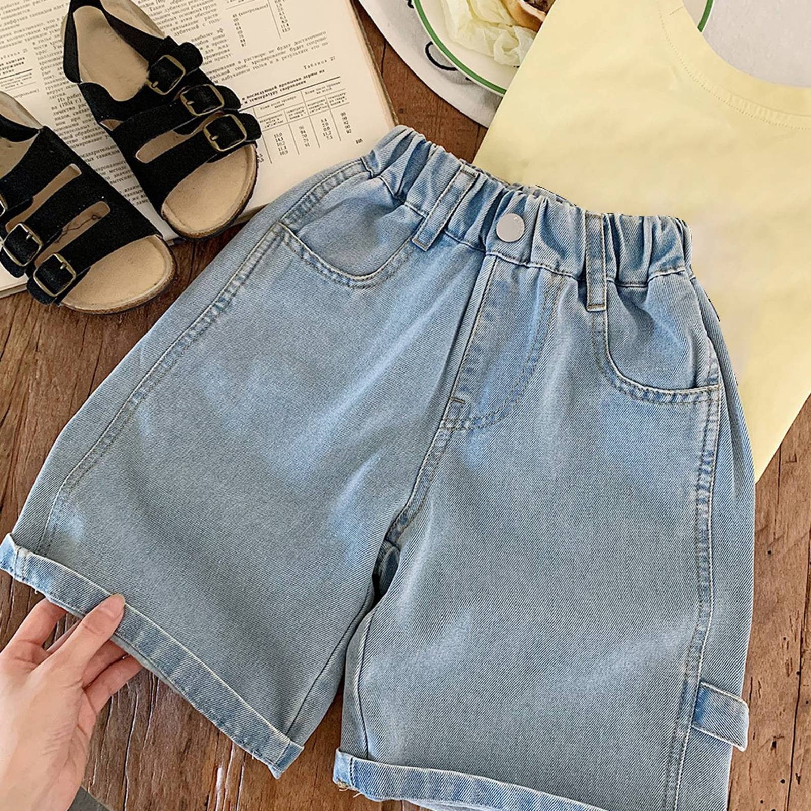 Summer Children's Boys' And Girls' Loose Waistband Pocket Design Casual ...