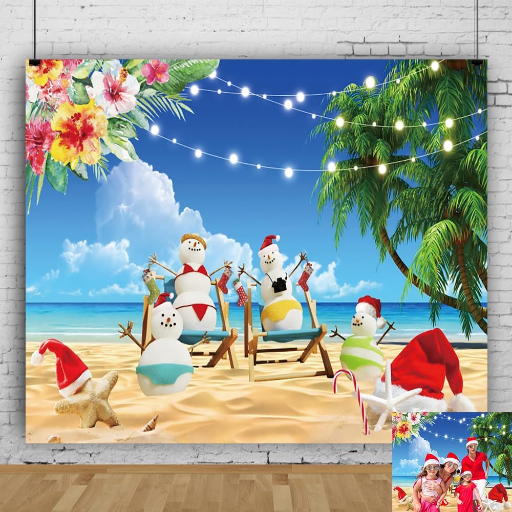Summer Christmas Backdrop Decorations Baby It’s Warm Outside Banner ...