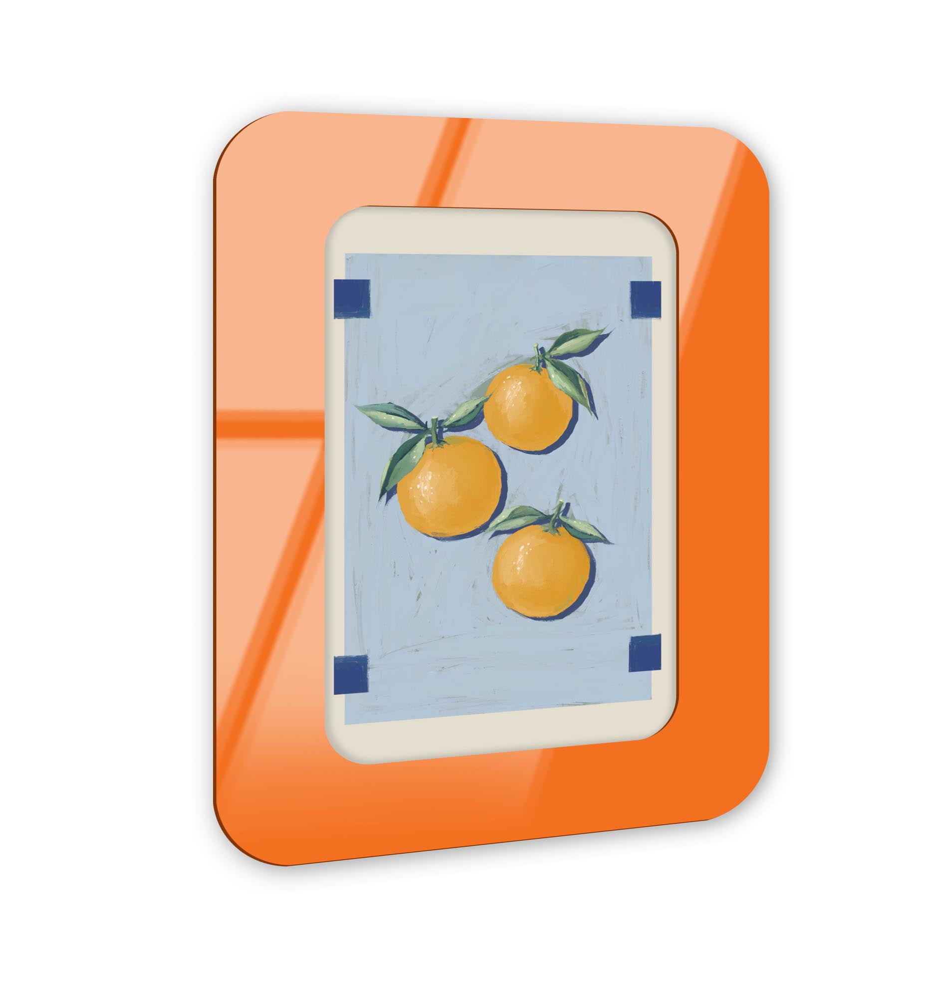 Summer Citrus II Retro Coastal Decor Art – Orange Rounded Acrylic Wall ...