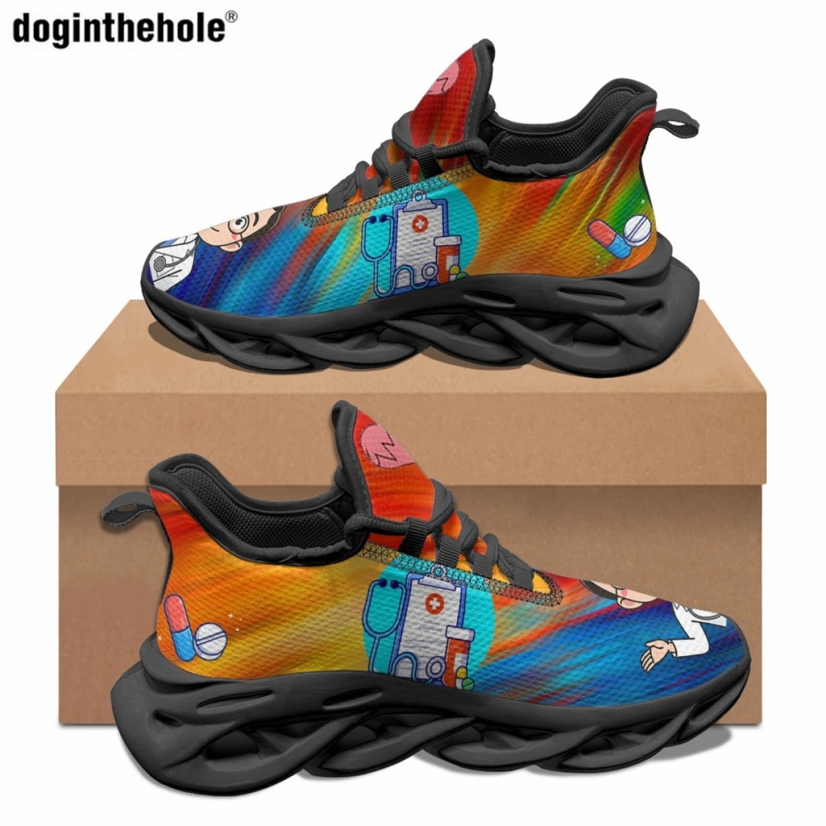 Summer Classic Lace Up Sneakers for Women Men Fashion New Teeth Nurse ...