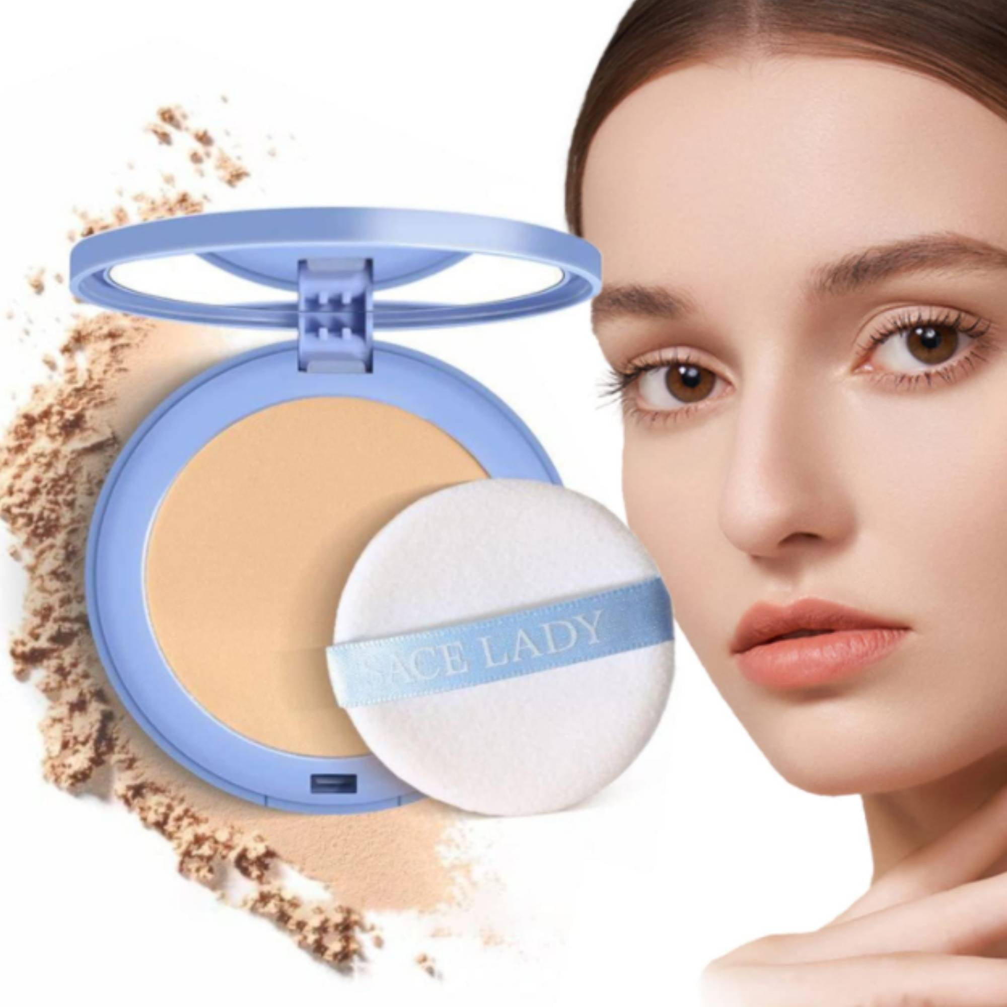 Summer Cleaarance SACE LADY Oil Control Face Pressed Powder, Matte Smooth Setting Powder Makeup ...