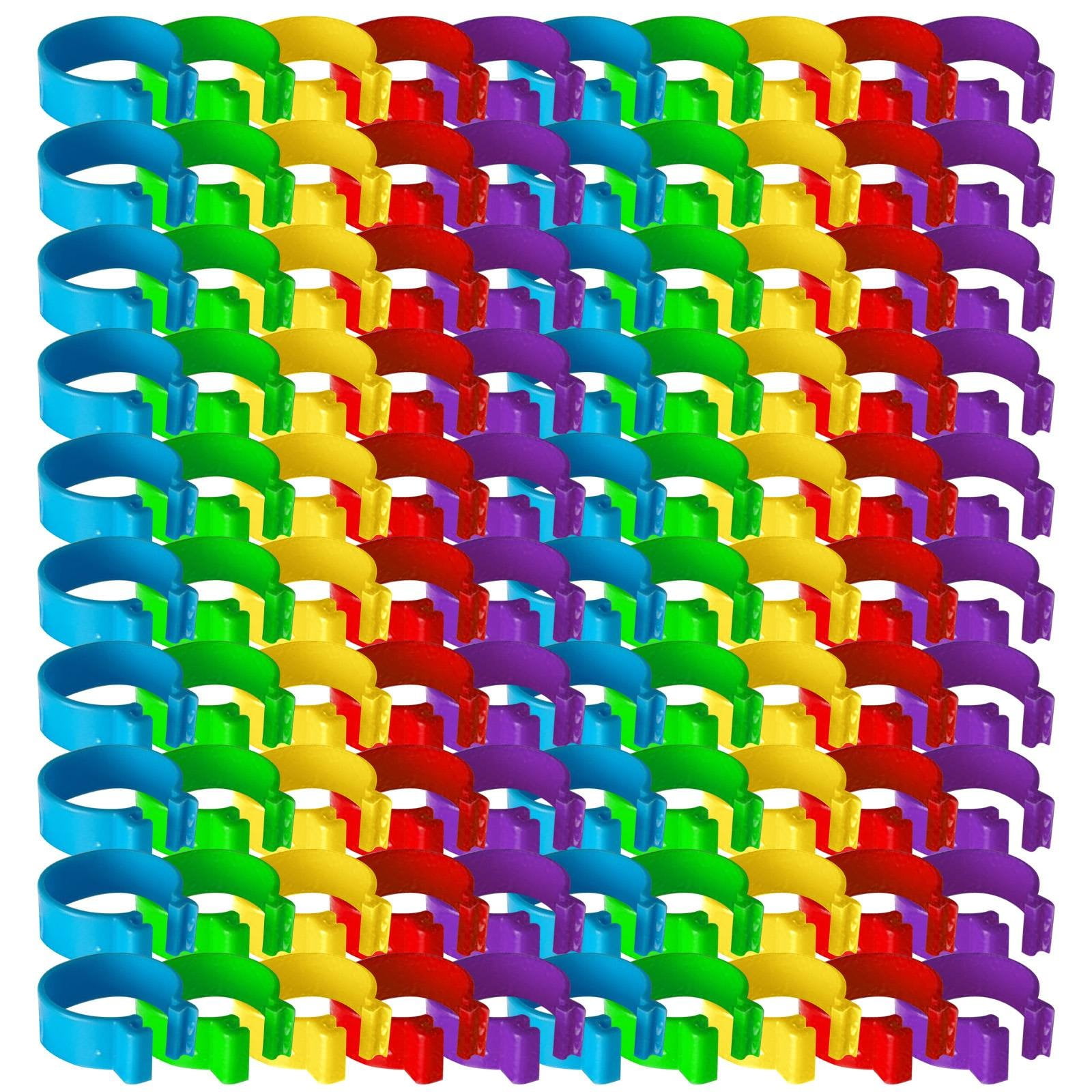 Summer Clearance!100-Pack Chicken Leg Rings, Plastic Poultry ...