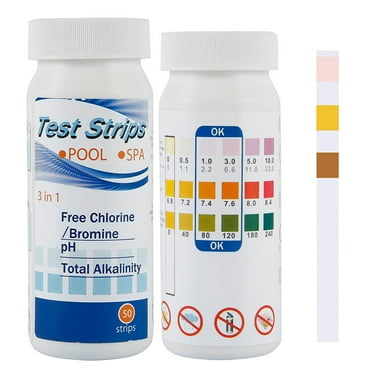 7 In 1 Pool Test Strips, Two Boxes of 100 pieces Chlorine Dip Test ...