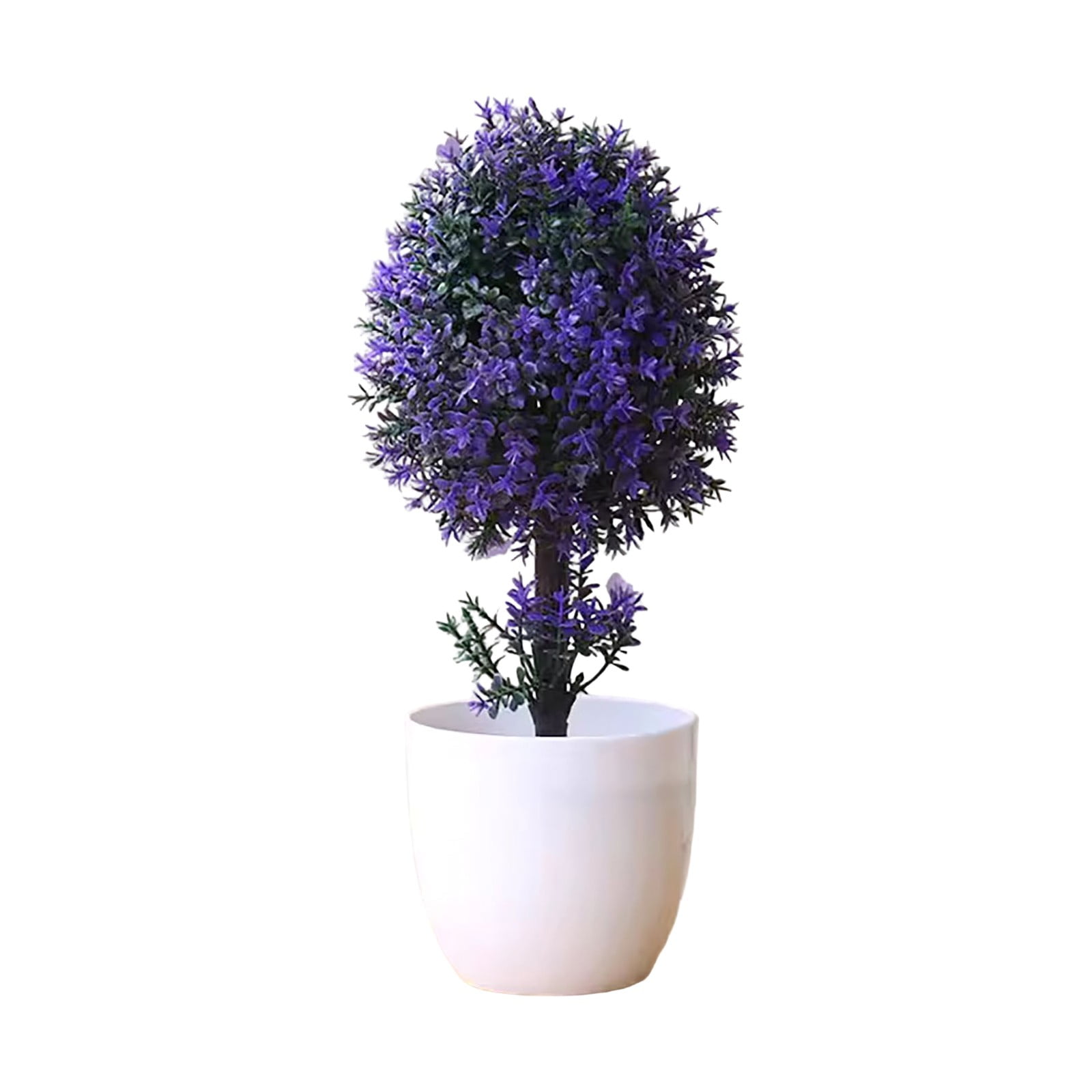 Summer Clearance 15 Inches Tall Artificial Topiary Tree in White Pot ...