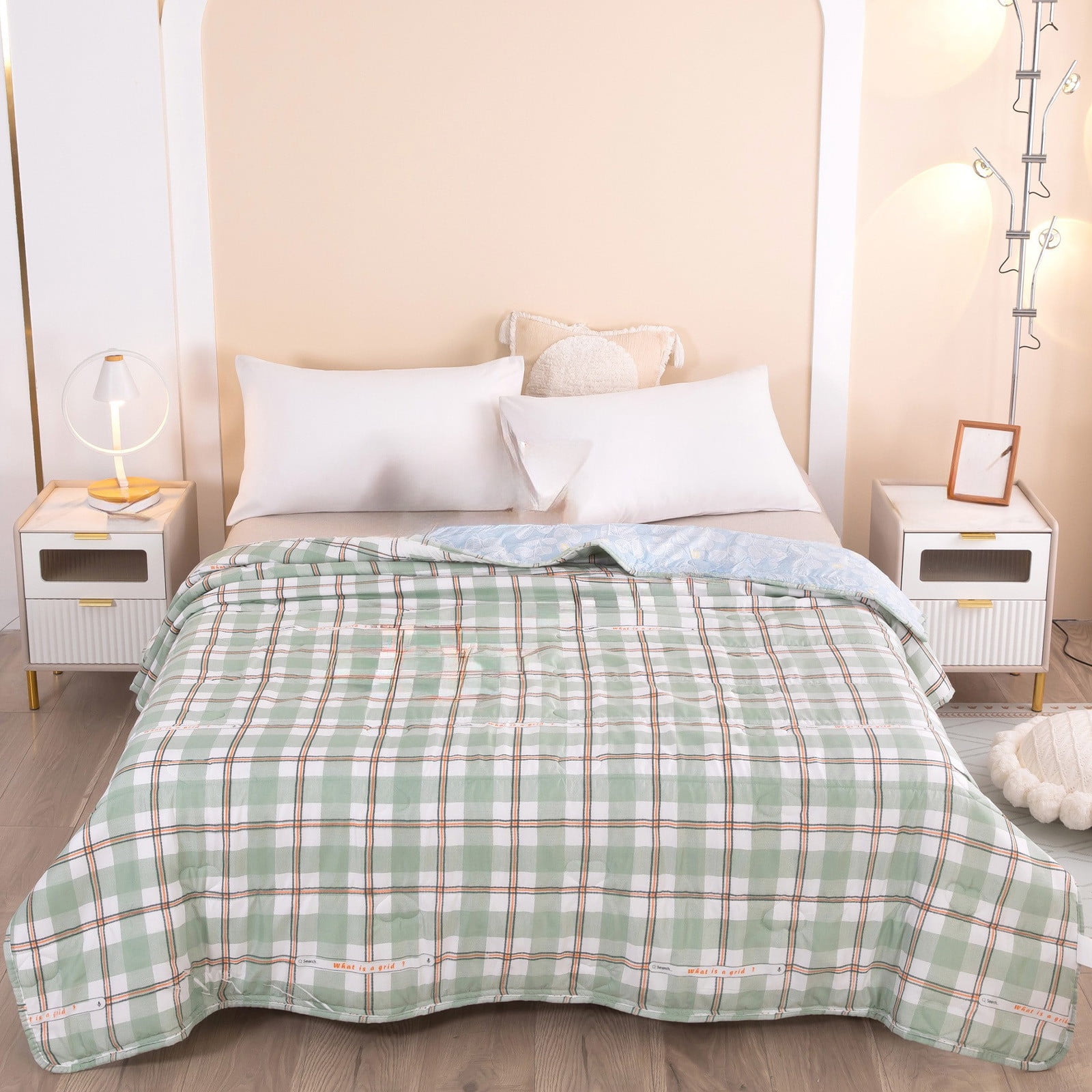 PRETXORVE Quilt, Summer Quilt, Quilted Washed Summer Cooler Quilt Conditioner Napping Quilt ...