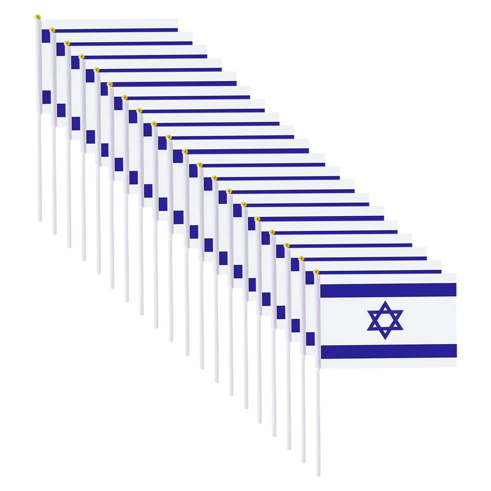 Summer Clearance Hand Held Small Mini Flag, 20 Pack Israeli Flag Stick ...
