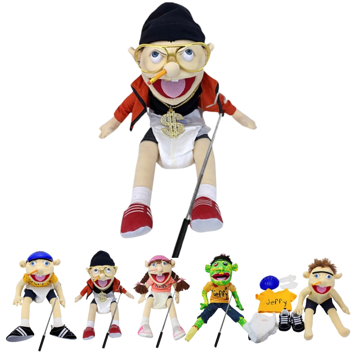 Summer Clearance Jeffy Puppets Large Jeffy Boy Hand Puppet - Soft Doll ...