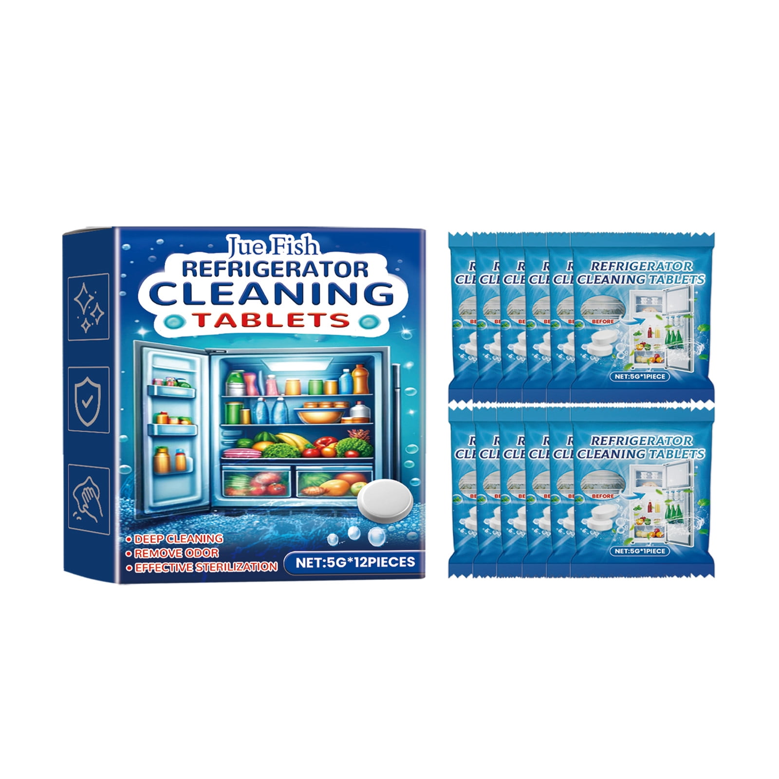 Summer Clearance Refrigerator Cleaning Effervescent Tablets For Deep ...