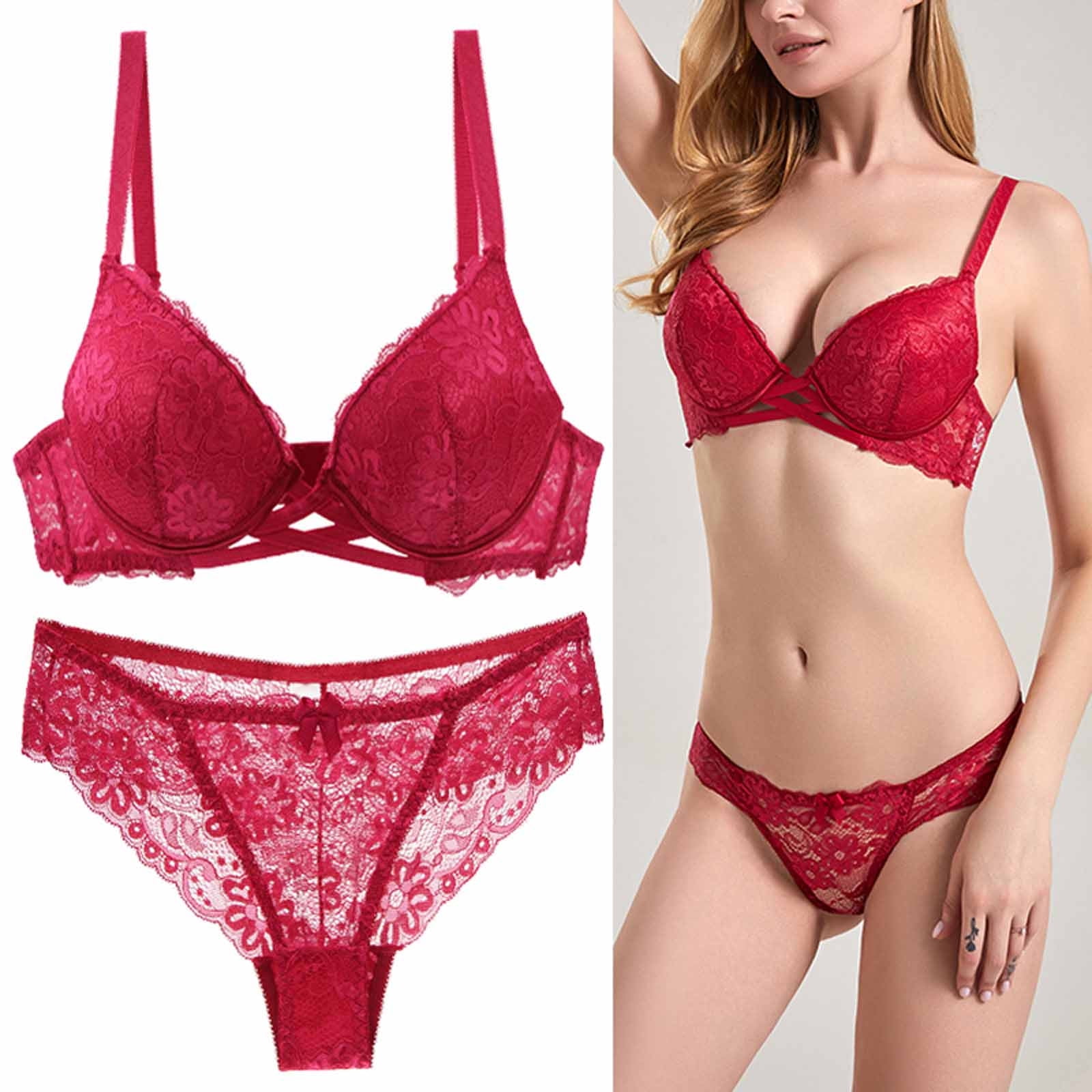 Deals Of The Week Pitauce Bra And Panty Set For Women Underwire Lace